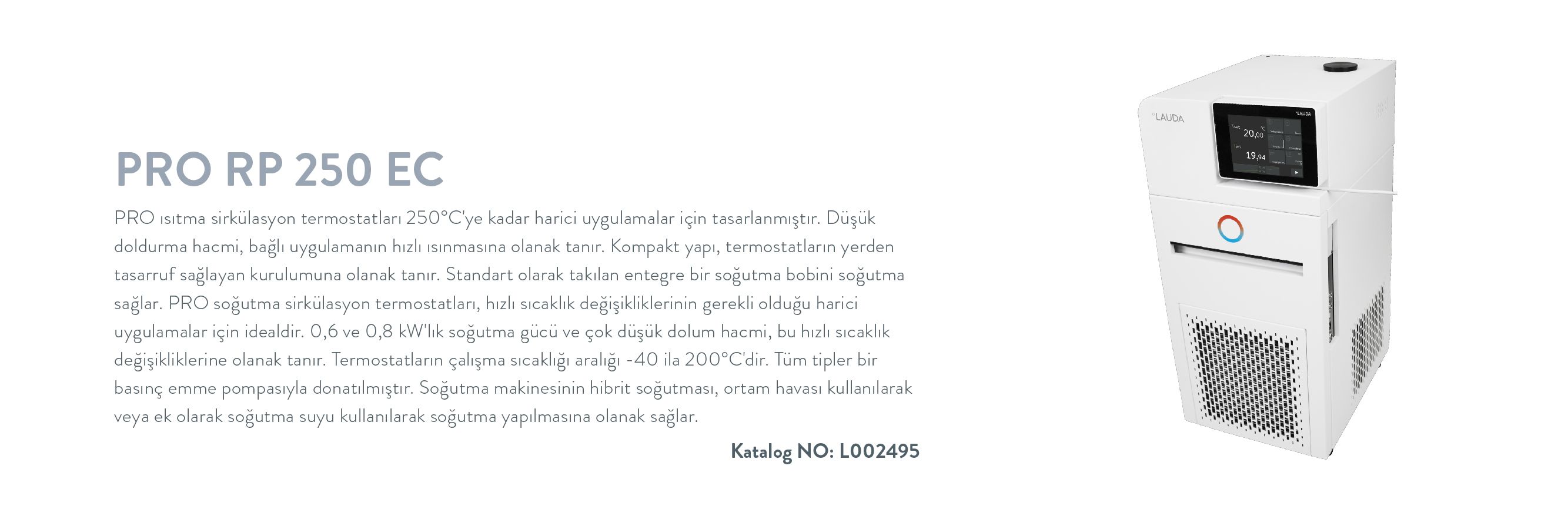 Lauda PRO RP 250 EC - PRO sirkülasyon termostatları